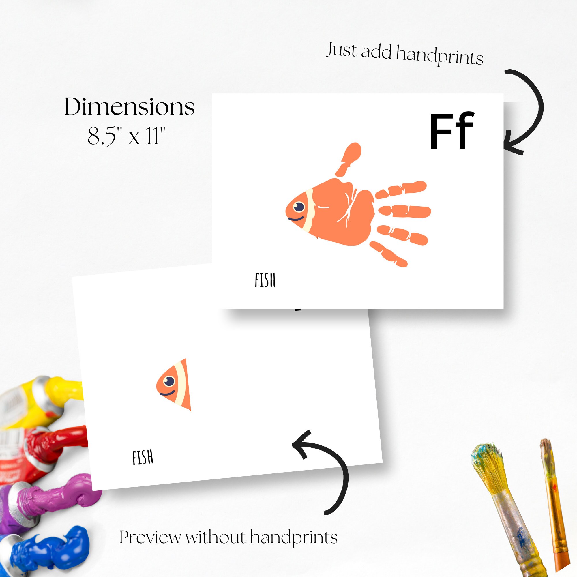 Alphabet Handprint | Printable Craft for Toddler | Abc Handprint Art ...