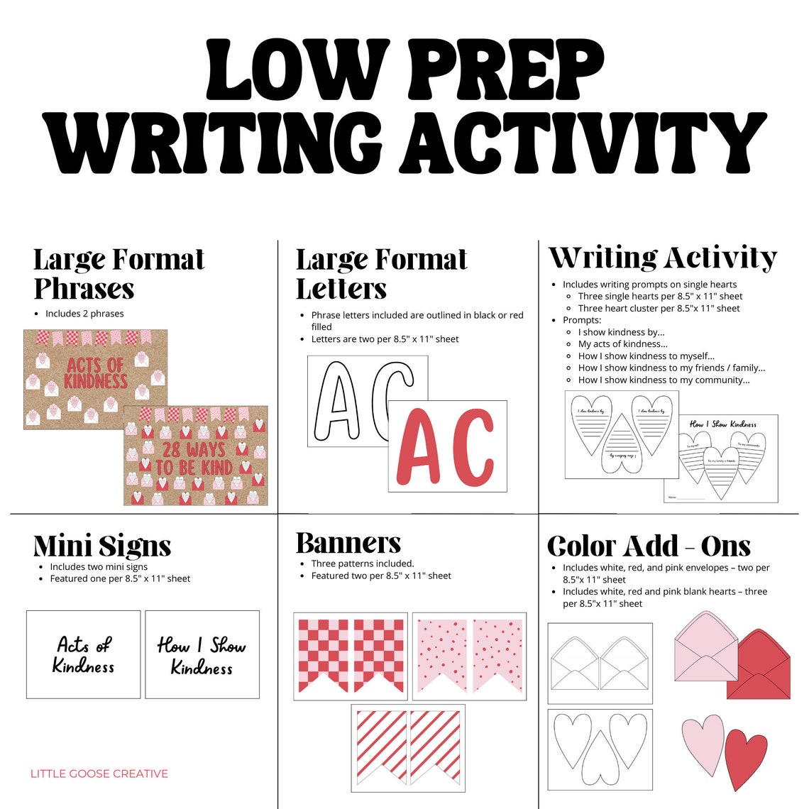 Valentine's Day Bulletin Board Kit Kindness Writing Activity February ...