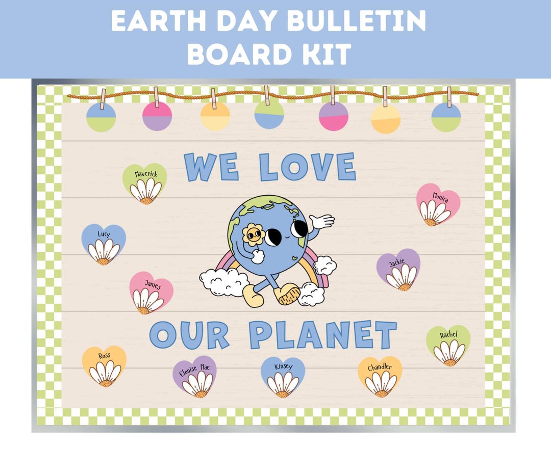 Earth Day Bulletin Board Kit and Writing Craftivity | Spring Bulletin ...