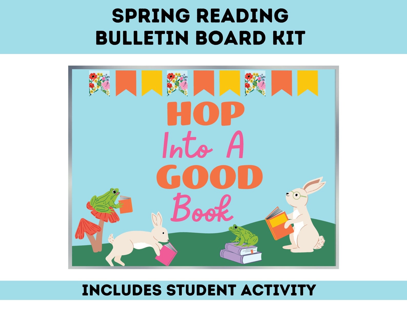 Easter Spring Bulletin Board | Library Bulletin Kit | April Classroom ...