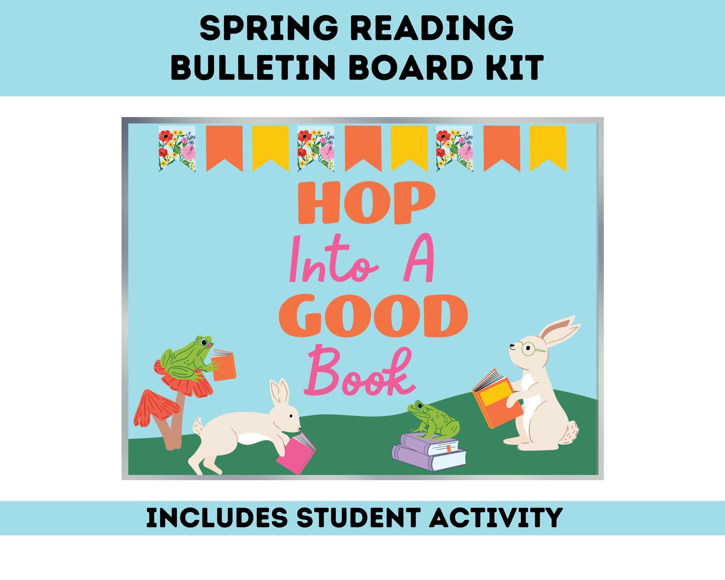 Easter Spring Bulletin Board | Library Bulletin Kit | April Classroom ...