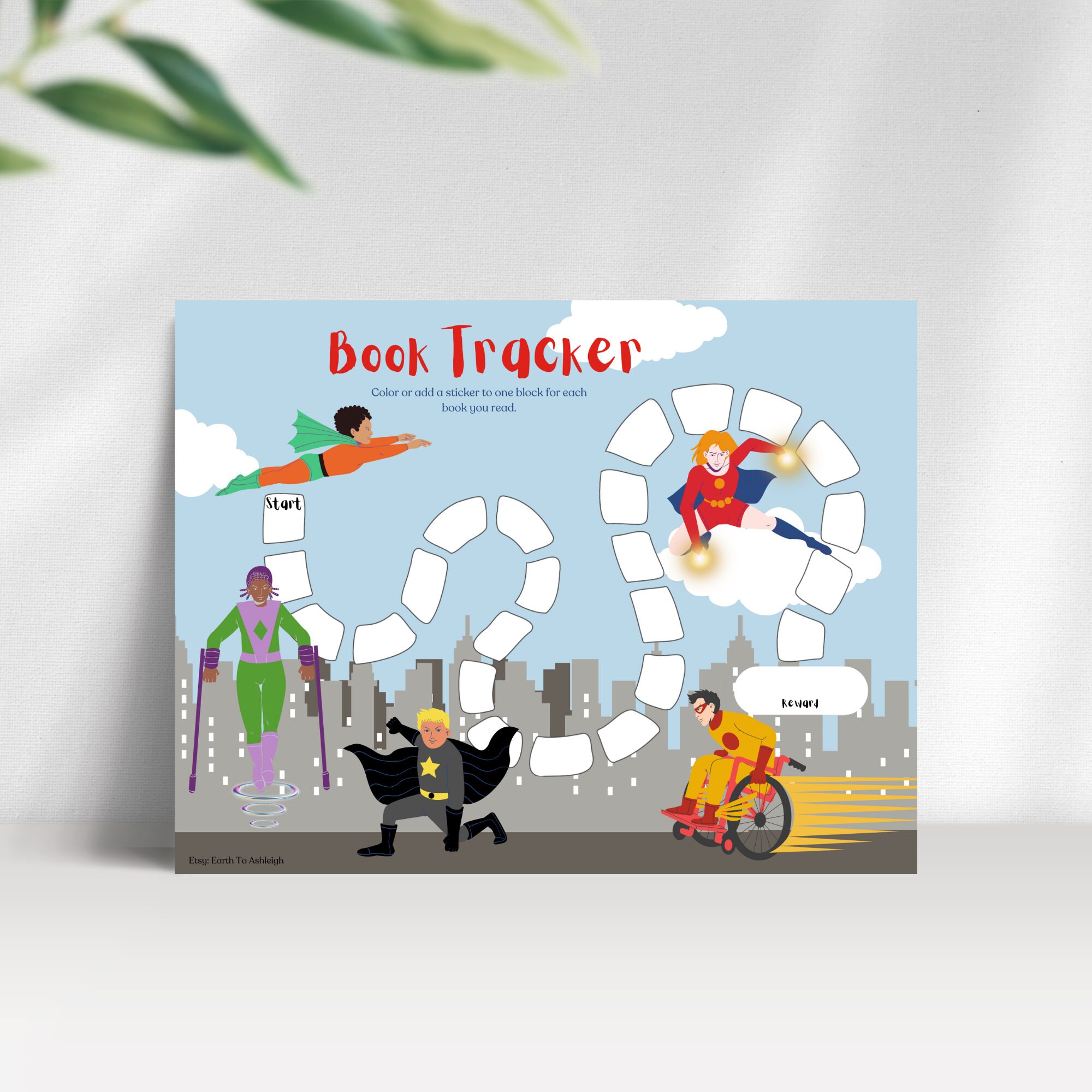 Kids Summer Reading Log Super Hero Printable Book - Etsy