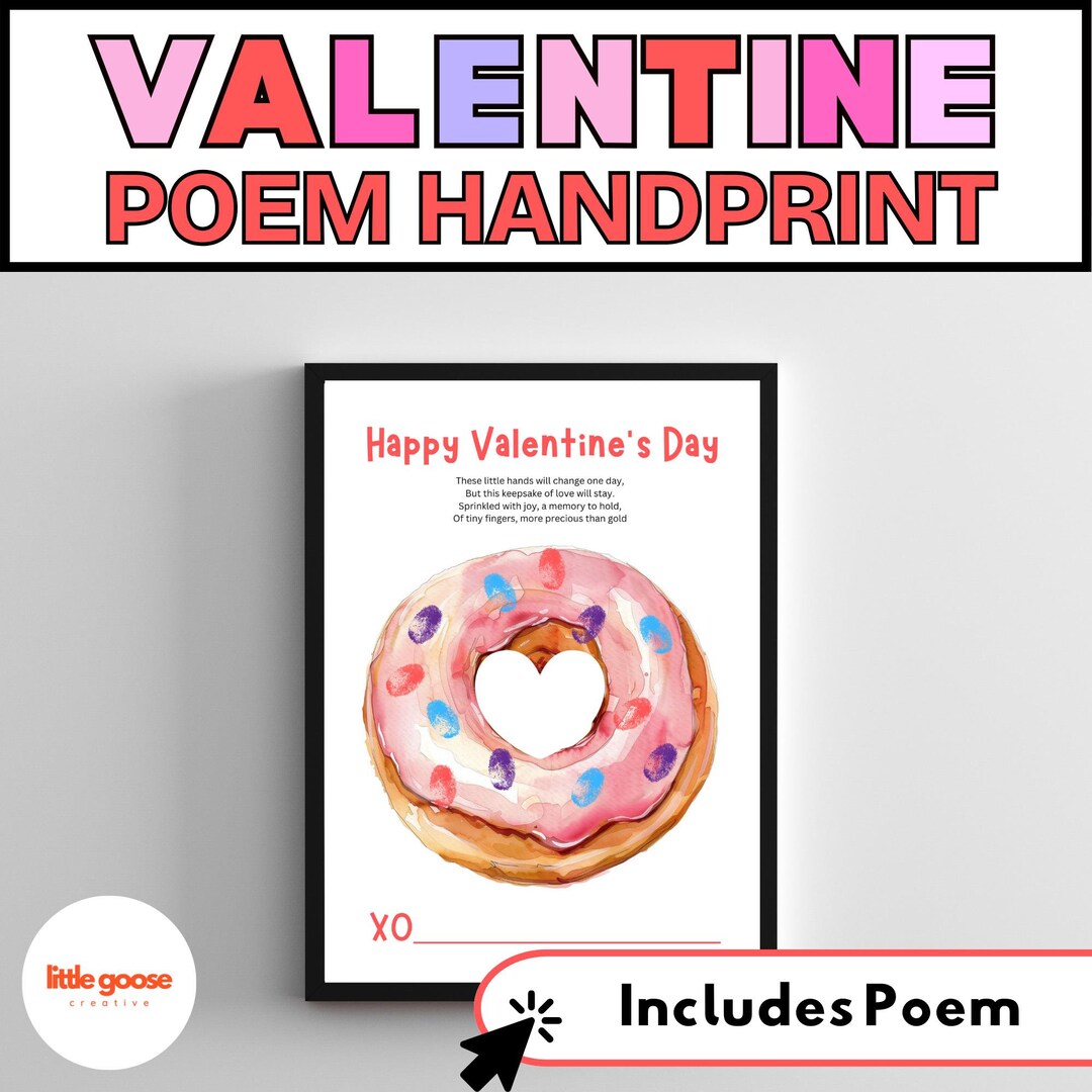 Valentine Handprint Poem Keepsake for Prek & Kindergarten | DIY ...