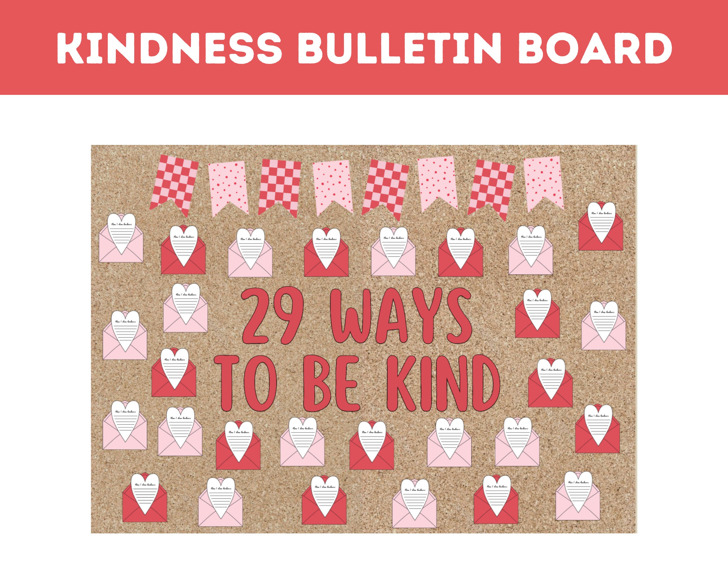 Valentine's Day Bulletin Board Kit Kindness Writing Activity February ...