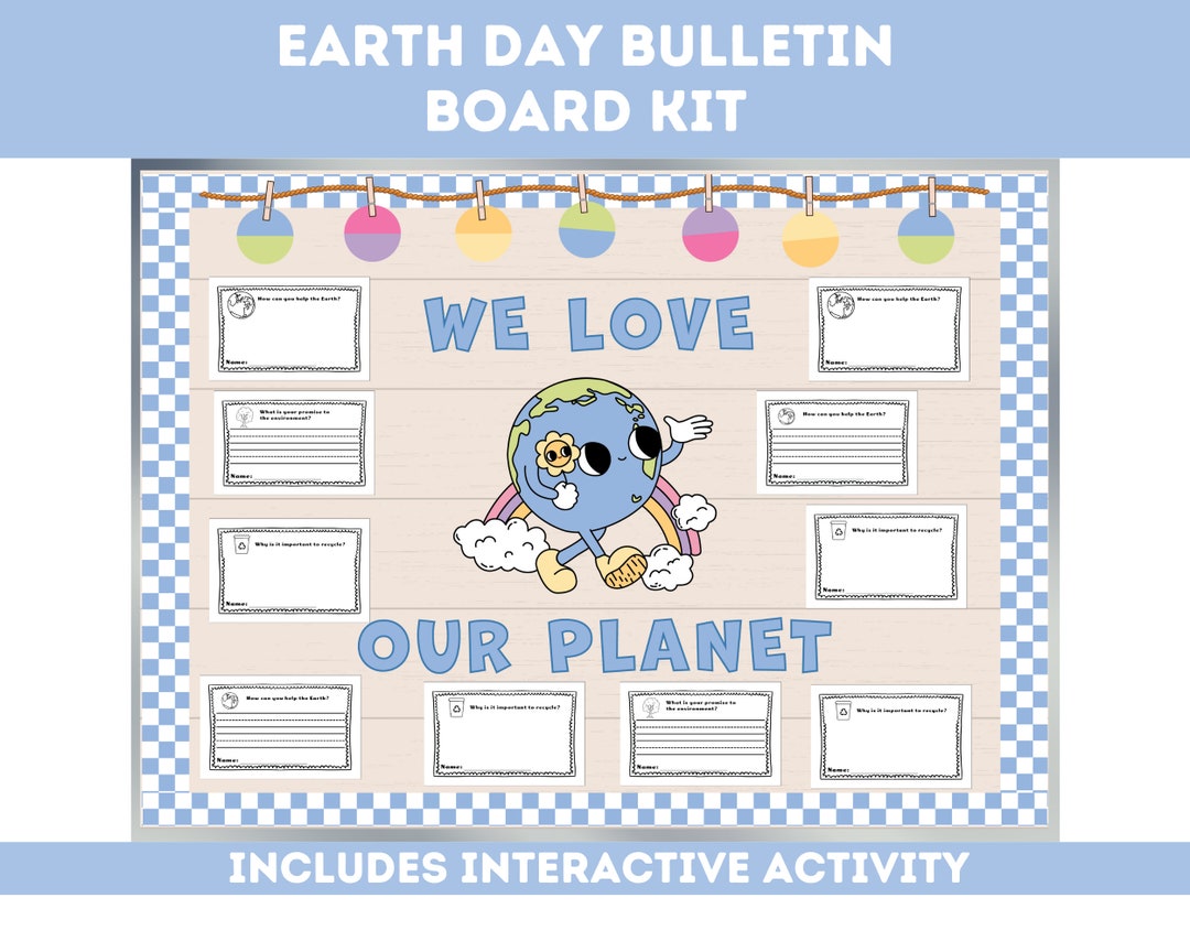 Earth Day Bulletin Board Kit April Bulletin Board Kit Printable ...