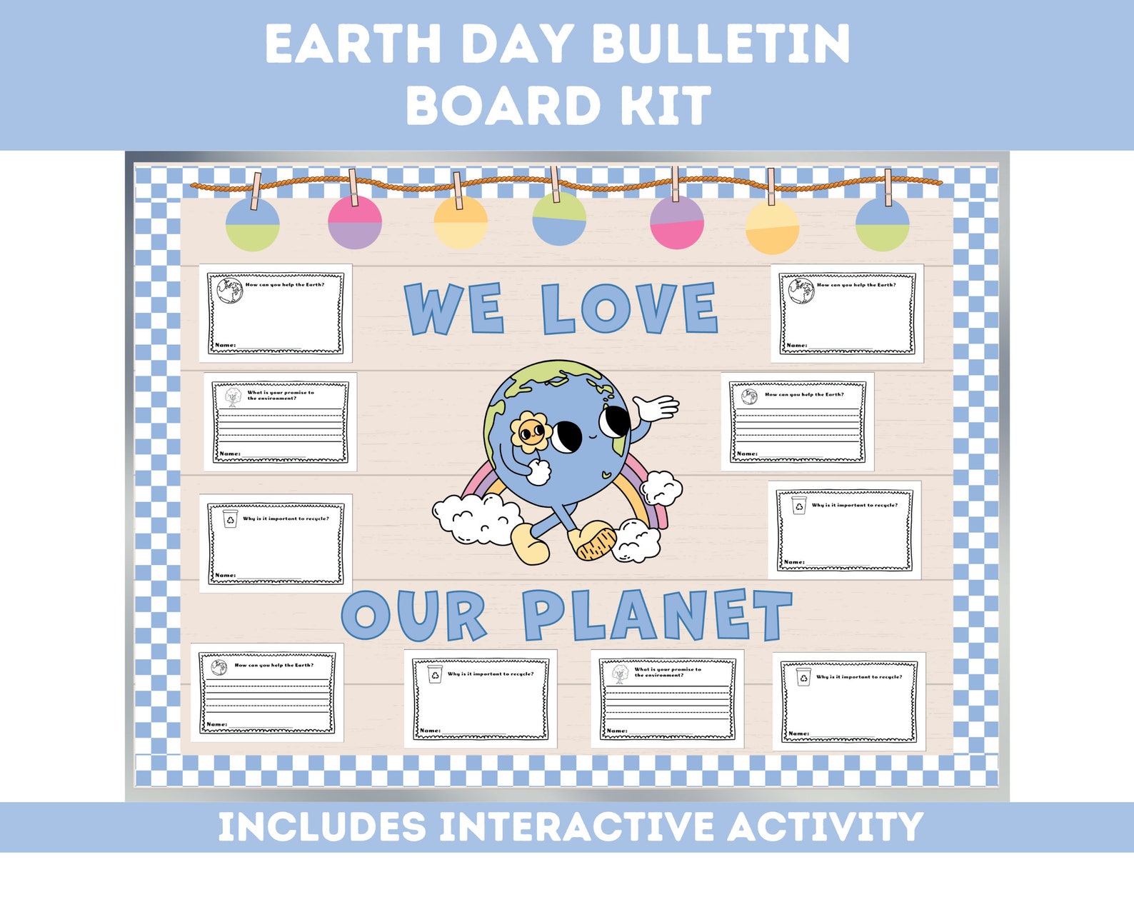 Earth Day Bulletin Board Kit April Bulletin Board Kit Printable ...