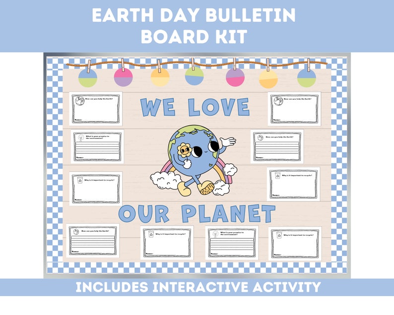 Earth Day Bulletin Board Kit April Bulletin Board Kit Printable ...