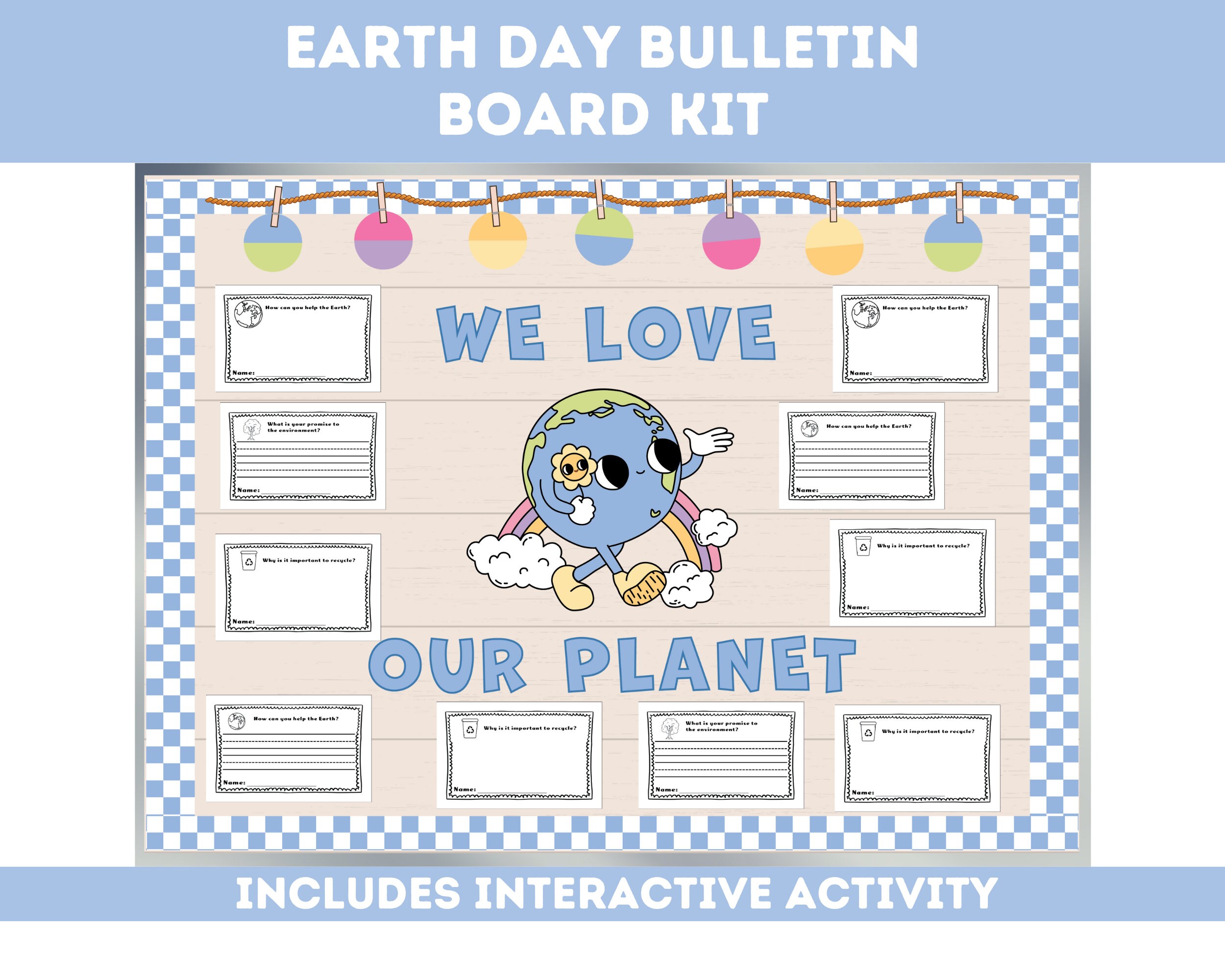 Earth Day Bulletin Board Kit April Bulletin Board Kit Printable ...