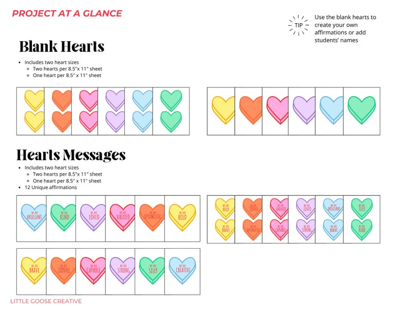 Valentine's Day Bulletin Board Kit Candy Heart Affirmations Kindness ...