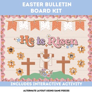 Resurrection Easter Bulletin Board Kit | Classroom Decor Church Board ...