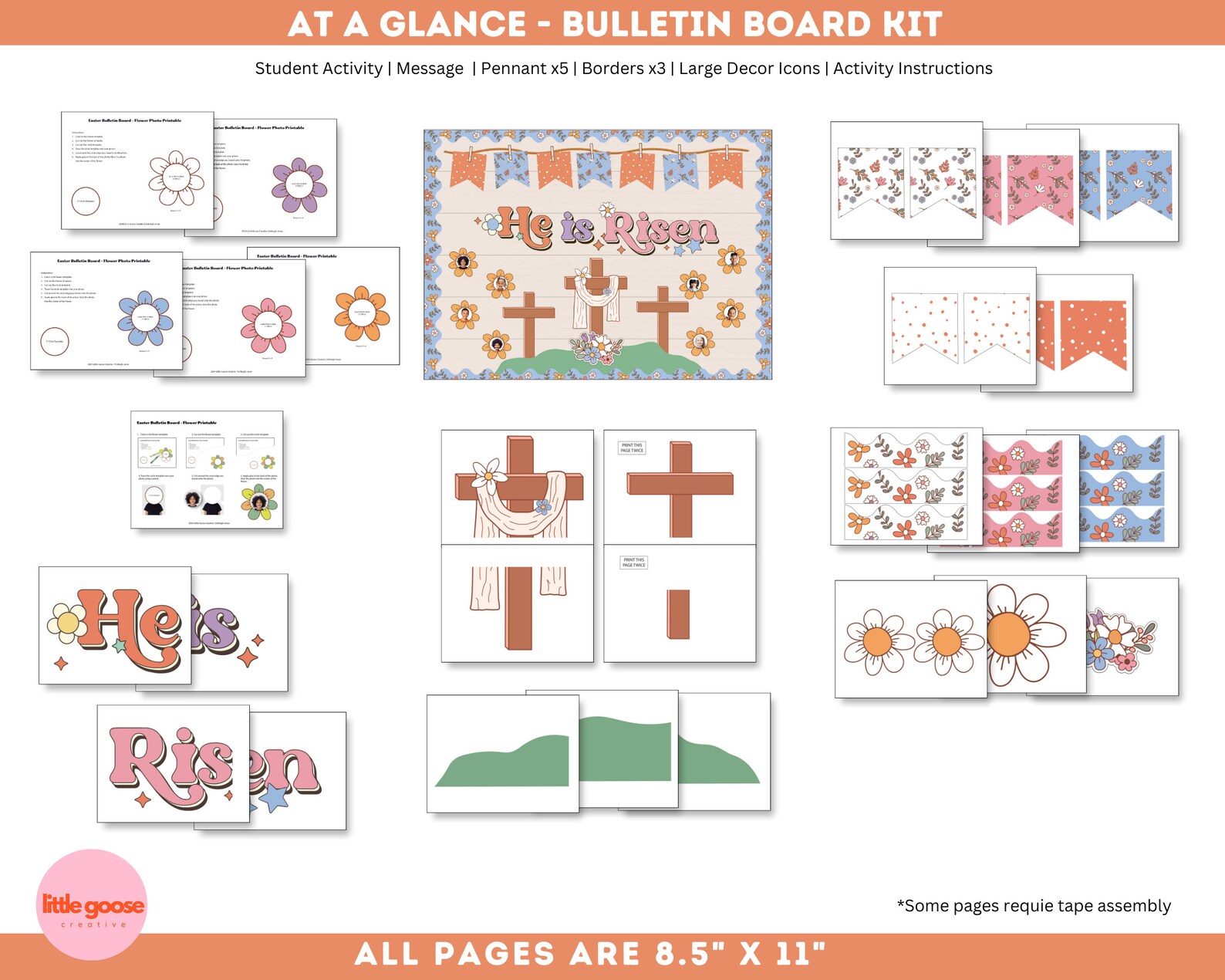 Resurrection Easter Bulletin Board Kit | Classroom Decor Church Board ...