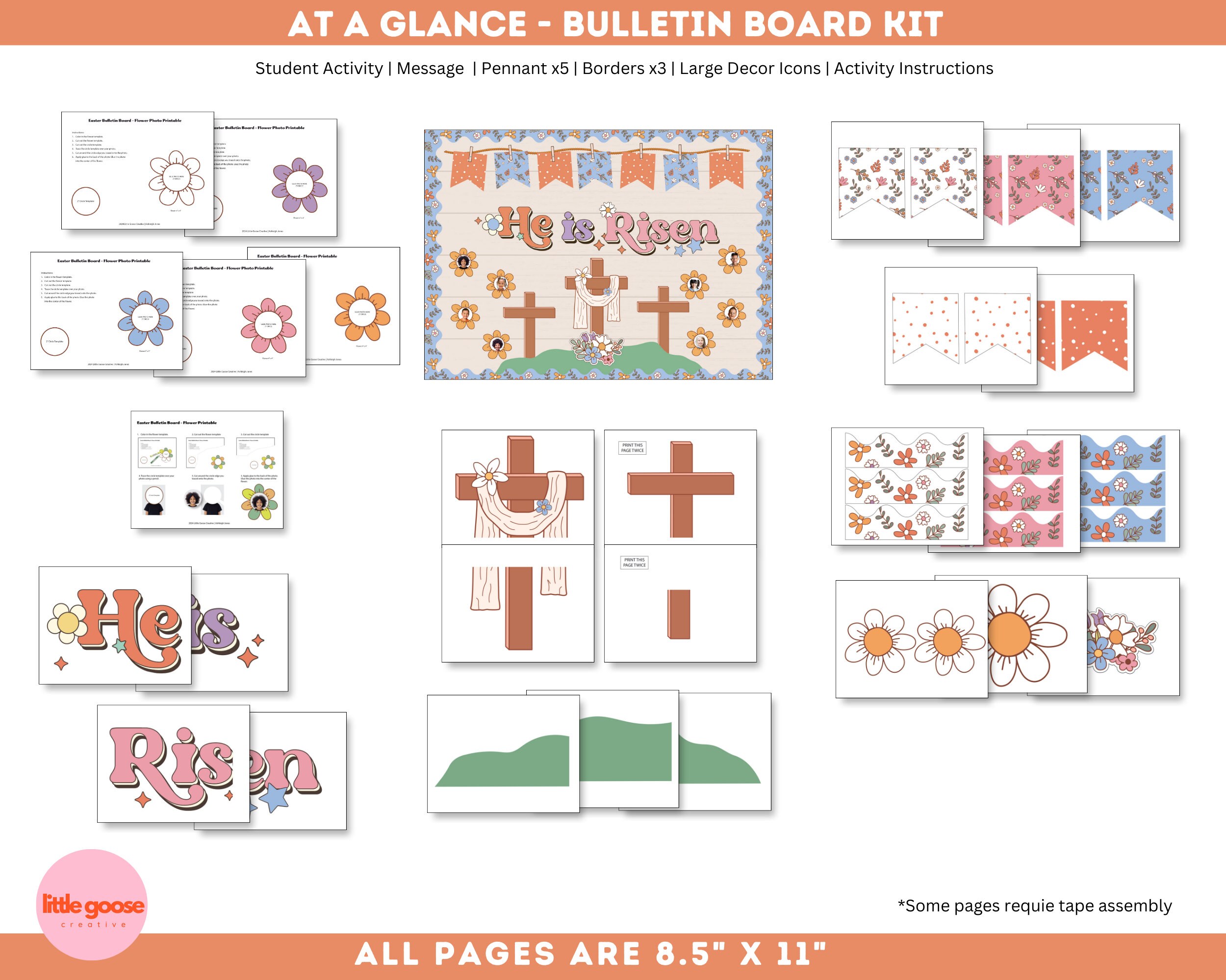 Resurrection Easter Bulletin Board Kit | Classroom Decor Church Board ...