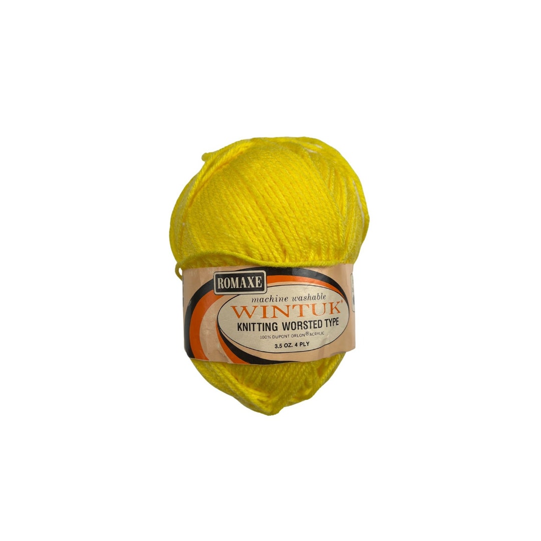 Vintage Romaxe Wintuk Yellow Yarn - Etsy