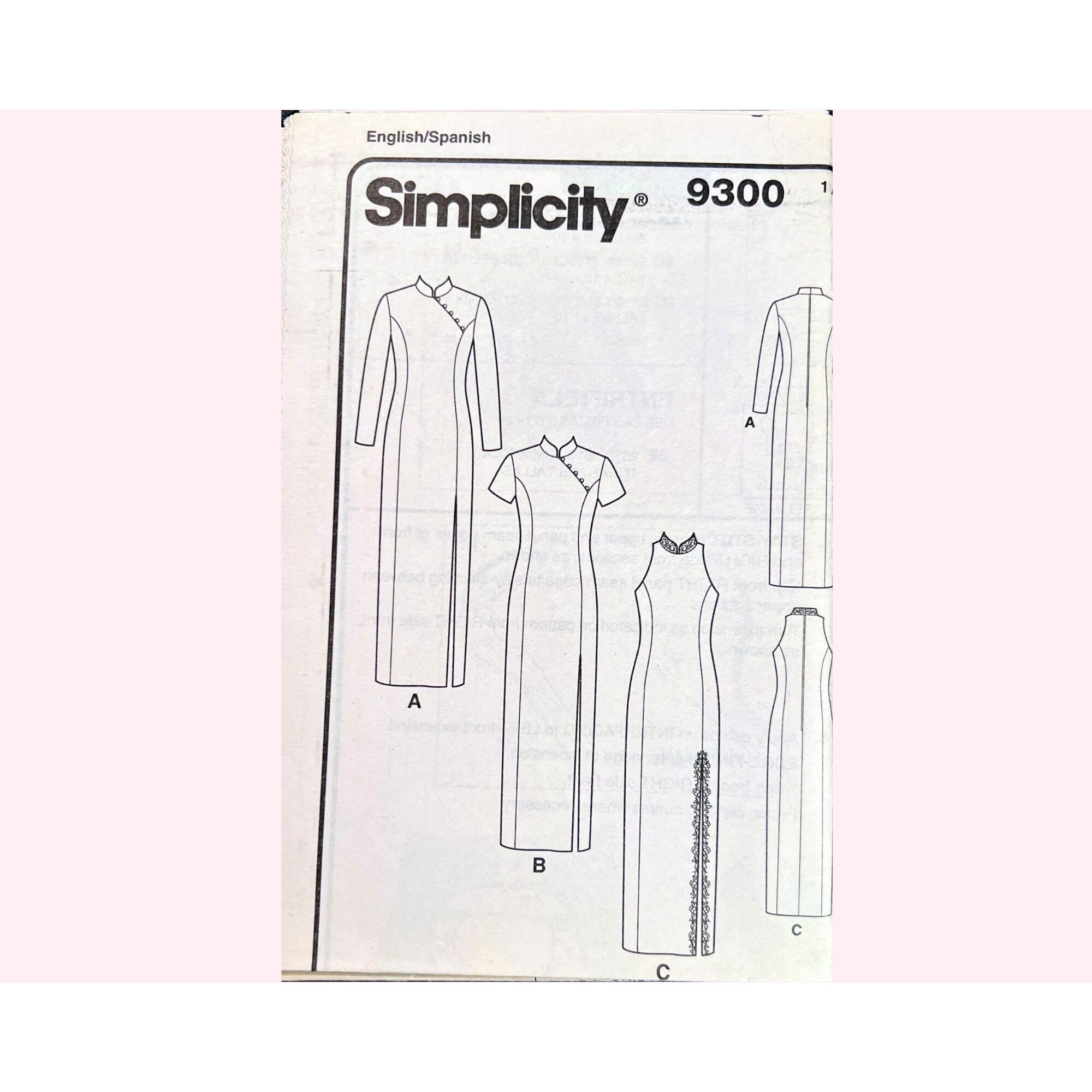 Misses Dress Fitted Sewing Pattern Simplicity 9300 - Etsy