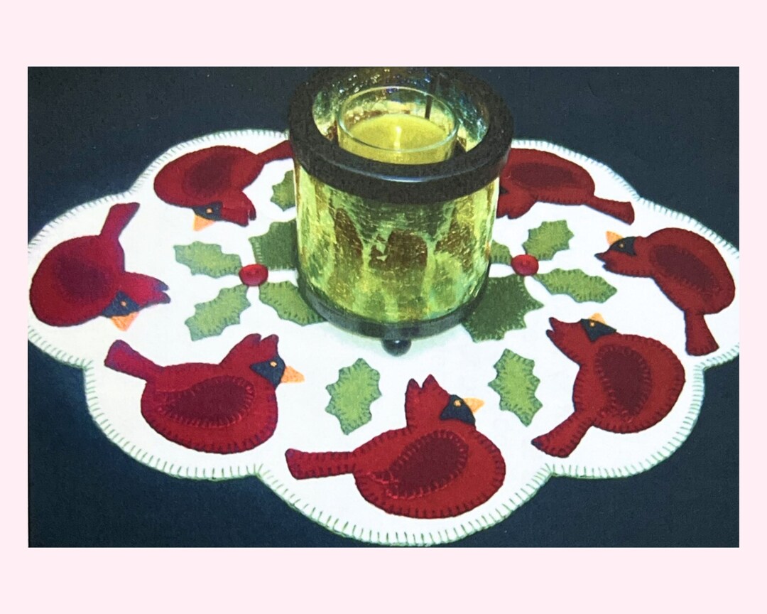 Annelle’s Originals Sewing Pattern – Cardinal Winter Candle – Holiday ...
