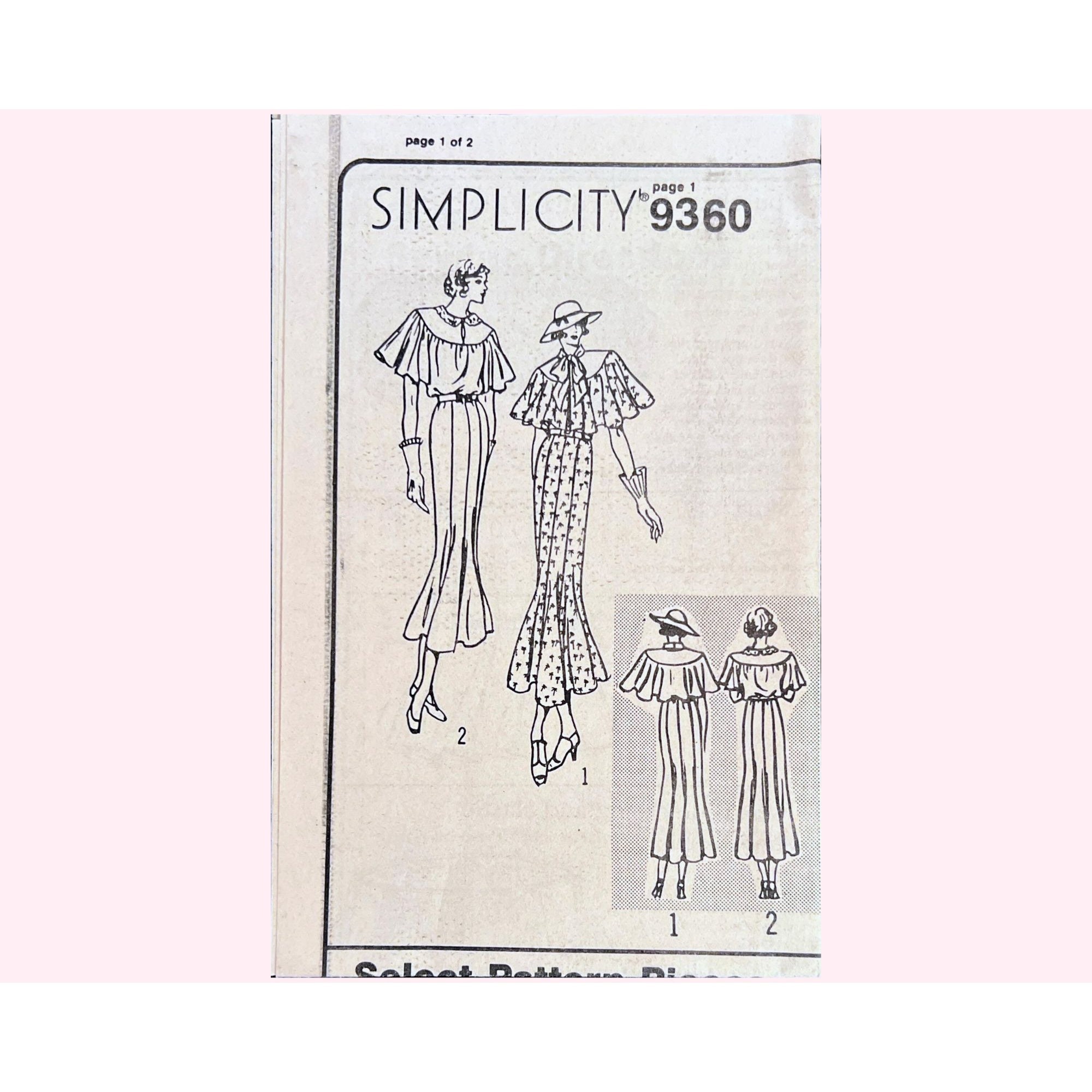 Simplicity Sewing Pattern 9360 - 60th Anniversary Misses' Dress Unique ...