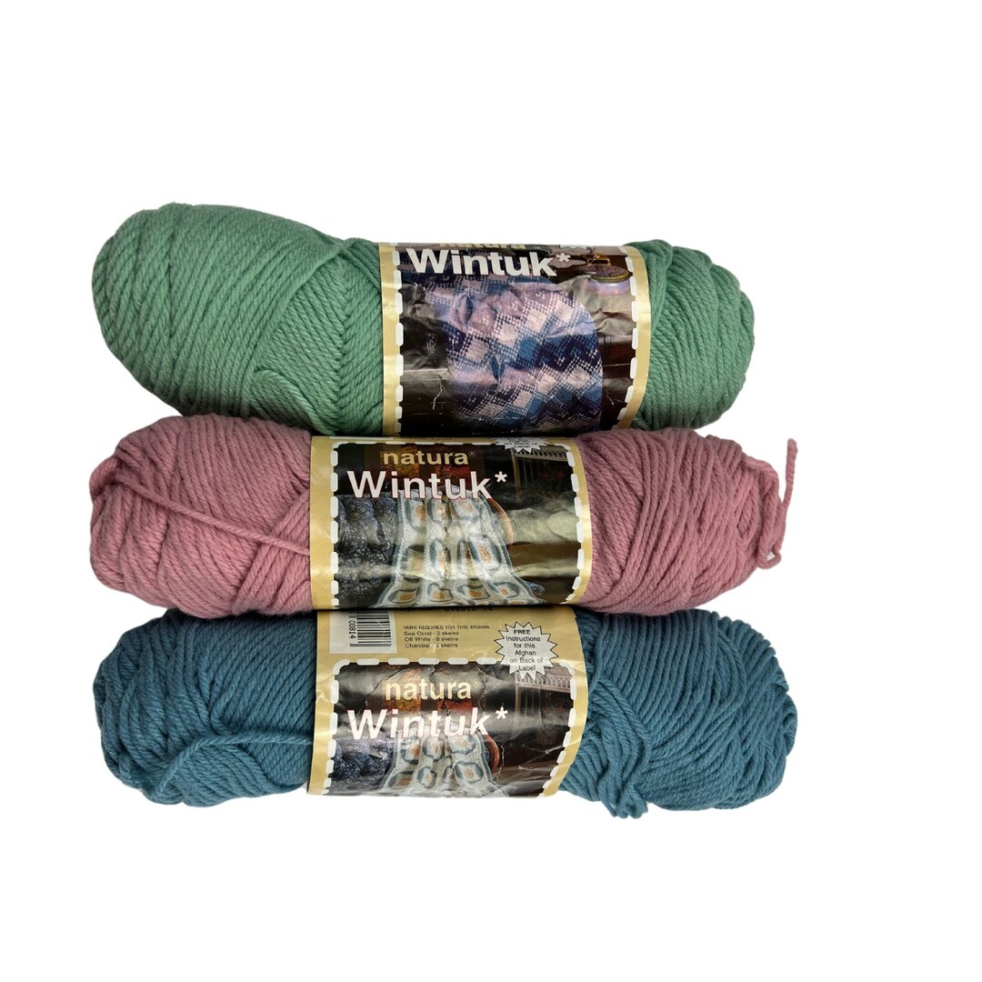 Vintage Wintuk Acrylic Yarn Lot, Pastel Pink, Green, and Blue - Etsy