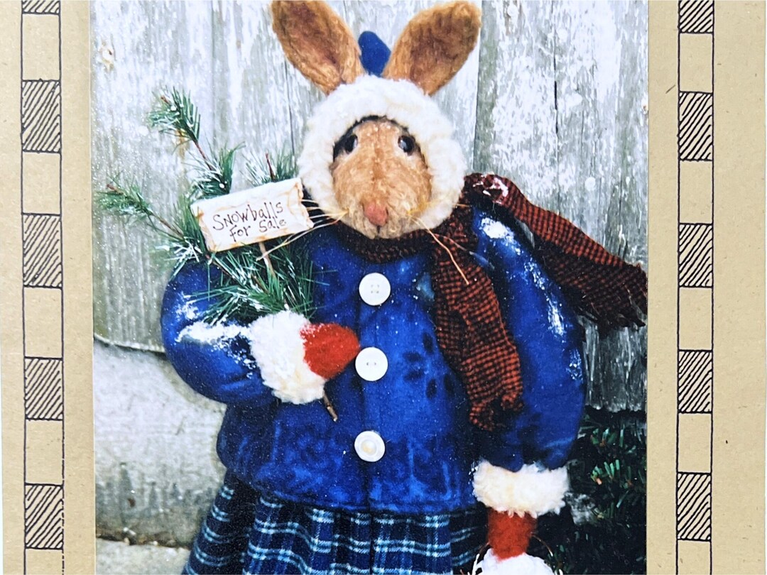 Snow Bunny Doll Sewing Pattern 208 for Stuffed Doll Making and DIY Doll ...