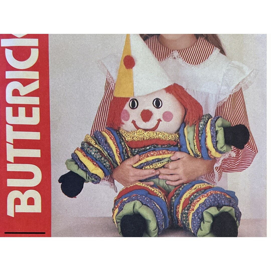 Butterick Pattern 4143 - Clown Doll Coverlet & Pillow Cover Sewing ...