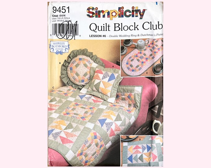 UNCUT Simplicity Quilt Block Club |lesson 6 | Double Wedding Ring ...