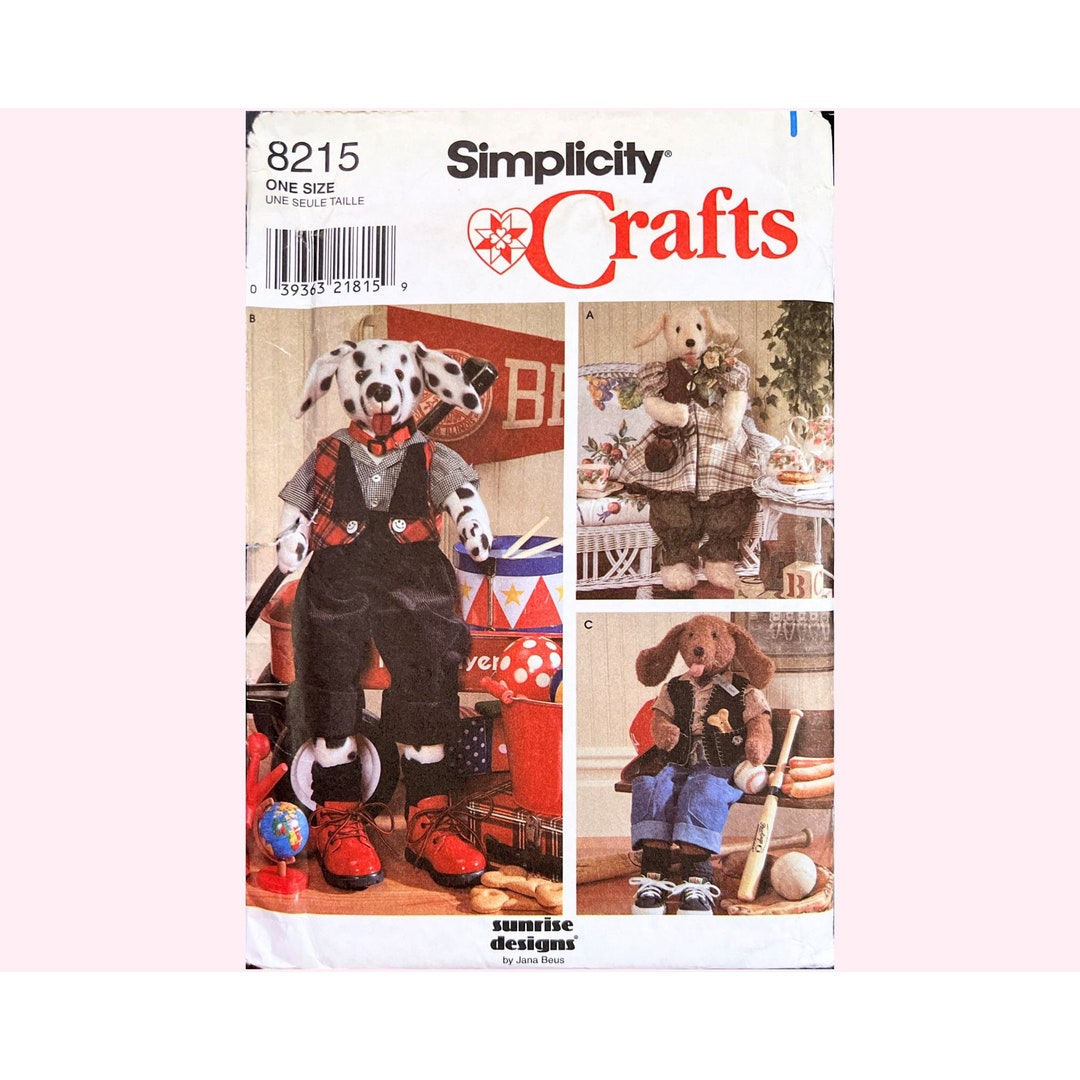 Dogs and Clothes Simplicity Doll Sewing Pattern 8215 - Etsy