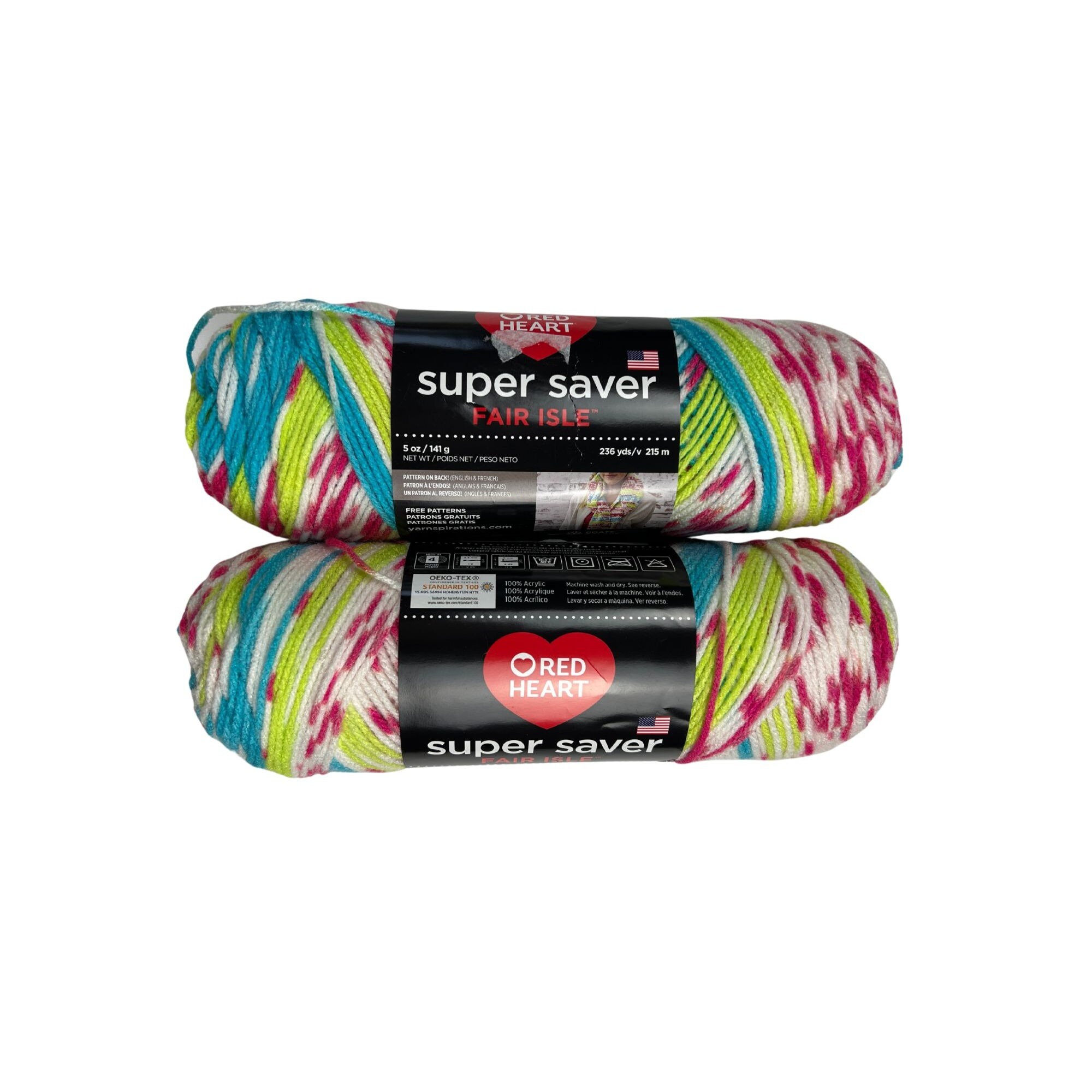 Red Heart Super Saver Fair Isle Yarn Candy Fair Aisle - Etsy