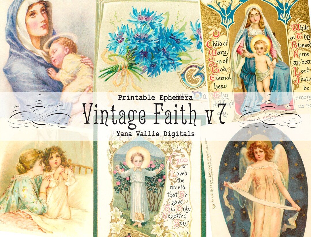 Vintage Prayer Cards, Faith Journal, Bible Journaling, Printable Junk ...