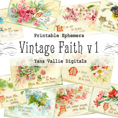 Printable Faith Junk Journal Kit Religious Ephemera Kit - Etsy