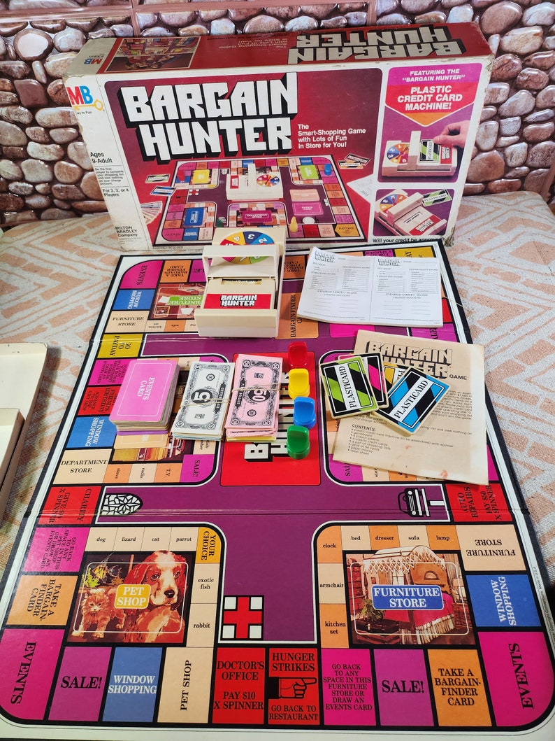 Vintage 1981 BARGAIN HUNTER Board Game Milton Bradley Complete - Etsy