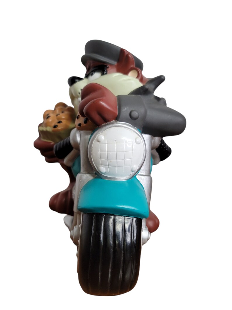 Tasmanian Devil Riding Motorcycle Coin Bank Warner Brothers Vintage ...