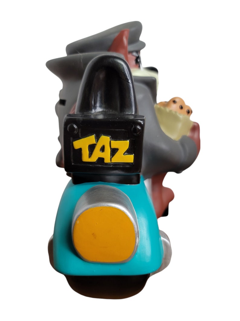 Tasmanian Devil Riding Motorcycle Coin Bank Warner Brothers Vintage ...
