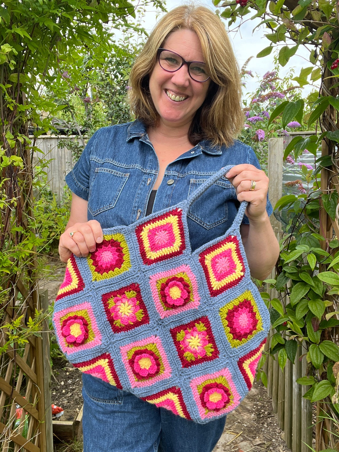Granny Square Bag Pattern, Crochet Bag Pattern, Crochet Handbag Pattern ...