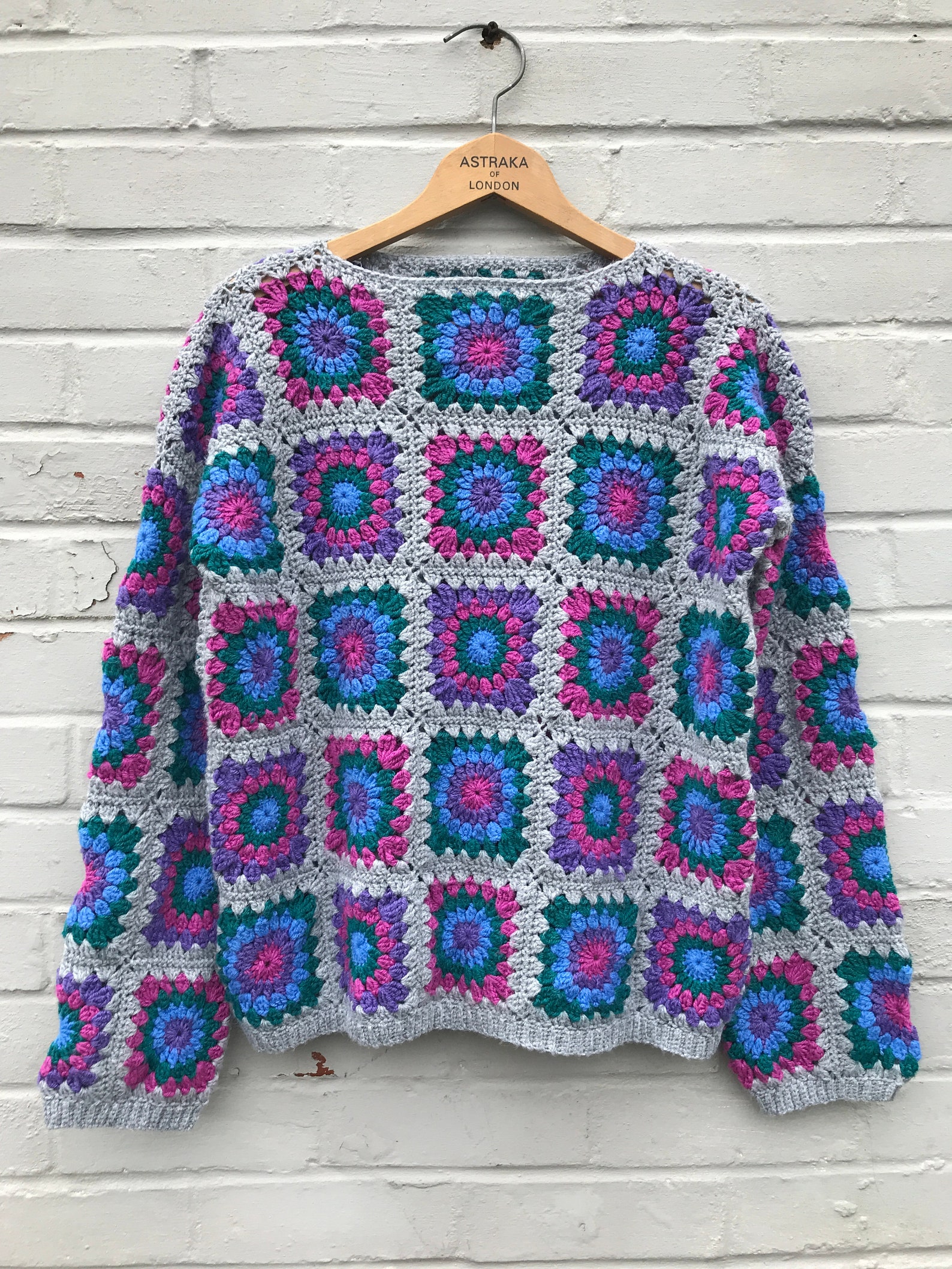 Granny Square Jumper Pattern, Crochet Jumper Pattern, Crochet Sweater ...