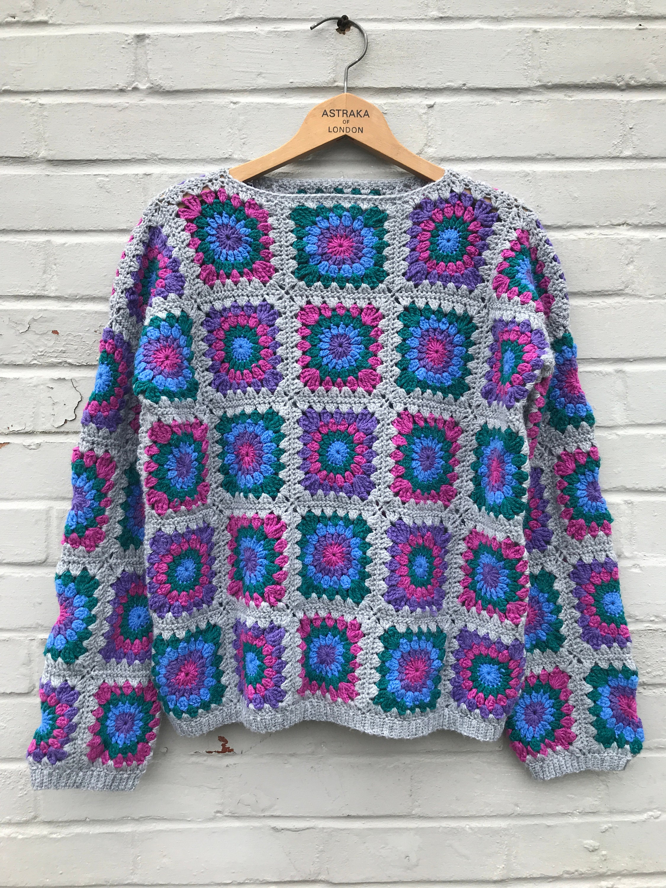 Granny Square Jumper Pattern, Crochet Jumper Pattern, Crochet Sweater ...