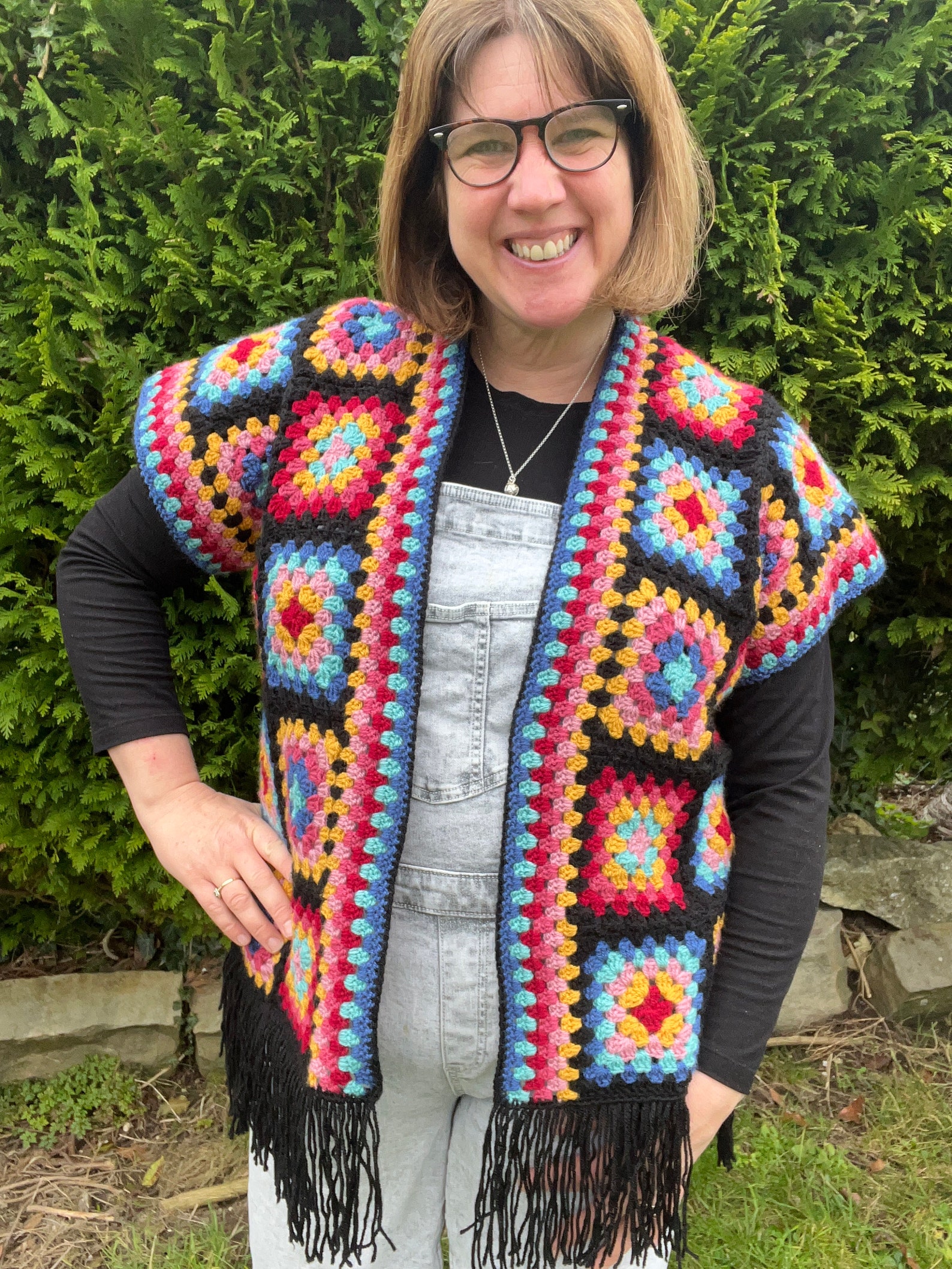 Crochet Jacket Pattern, Granny Square Jacket Pattern, Crochet Waistcoat Pattern, Granny Square ...