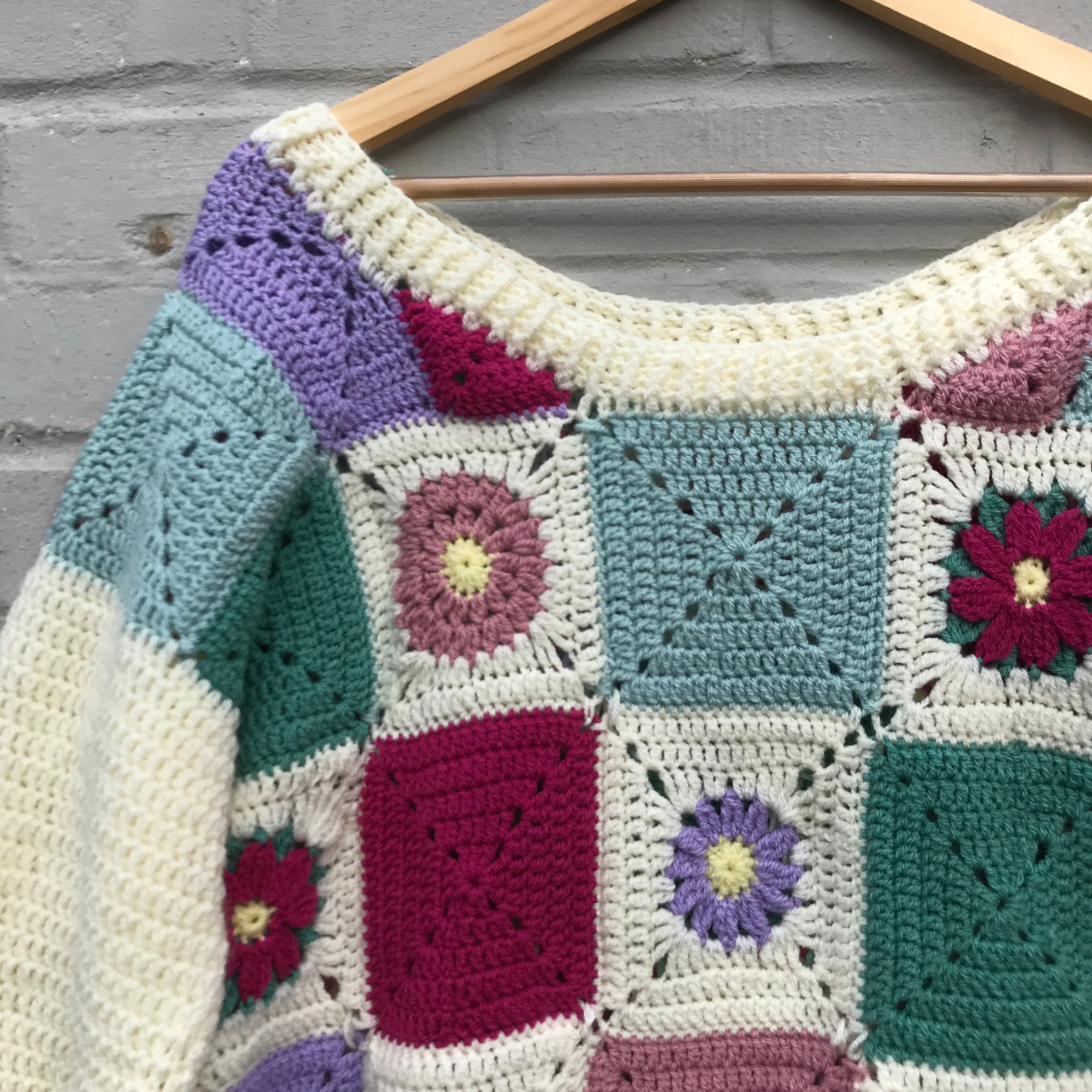 Granny Square Jumper Pattern, Crochet Jumper Pattern, Crochet Sweater ...