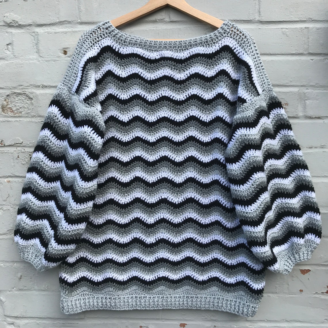 Crochet Jumper Pattern, Crochet Sweater Pattern, Stripey Crochet Jumper ...