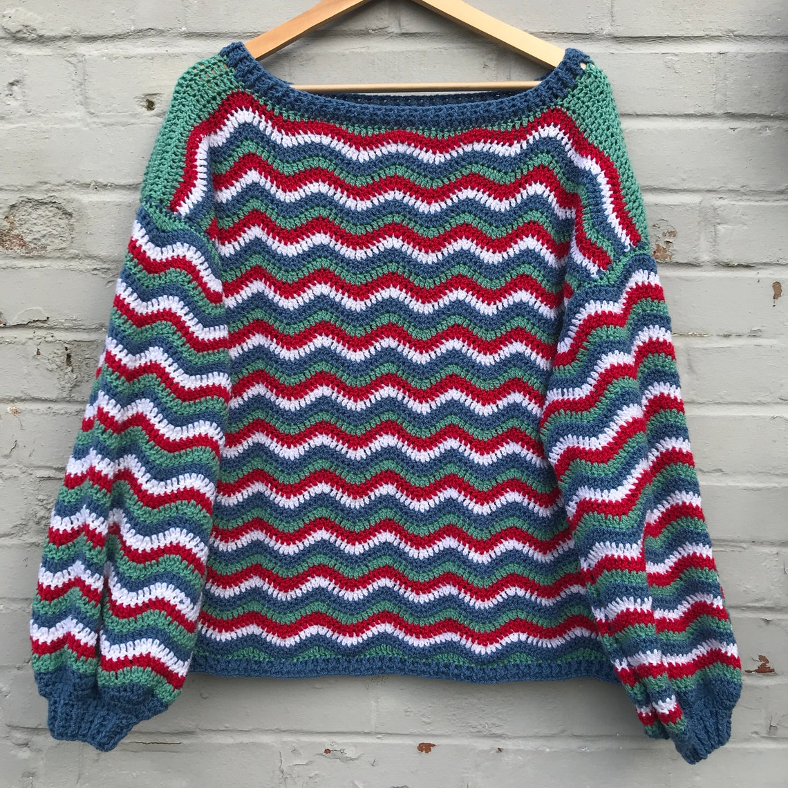Crochet Jumper Pattern, Crochet Sweater Pattern, Stripey Crochet Jumper ...
