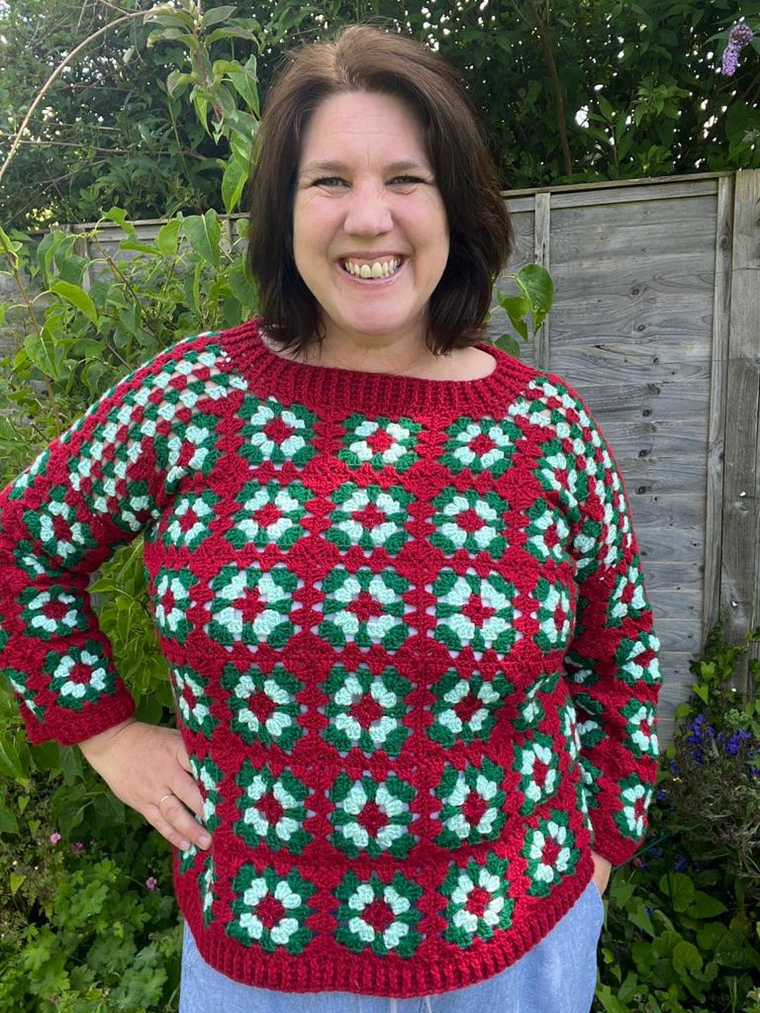 Crochet Granny Square Jumper Pattern, UK Crochet Terms (PDF Pattern) - Etsy