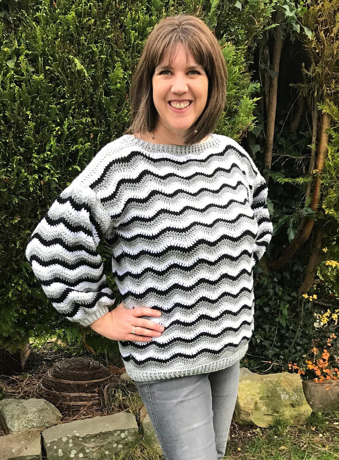 Crochet Jumper Pattern, Crochet Sweater Pattern, Stripey Crochet Jumper ...