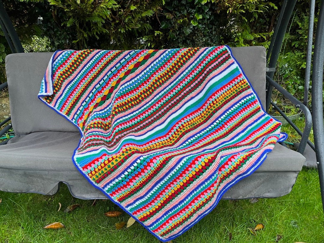 Crochet Blanket Pattern, Beginners Crochet Blanket Pattern, Stitch Sample Crochet Blanket ...
