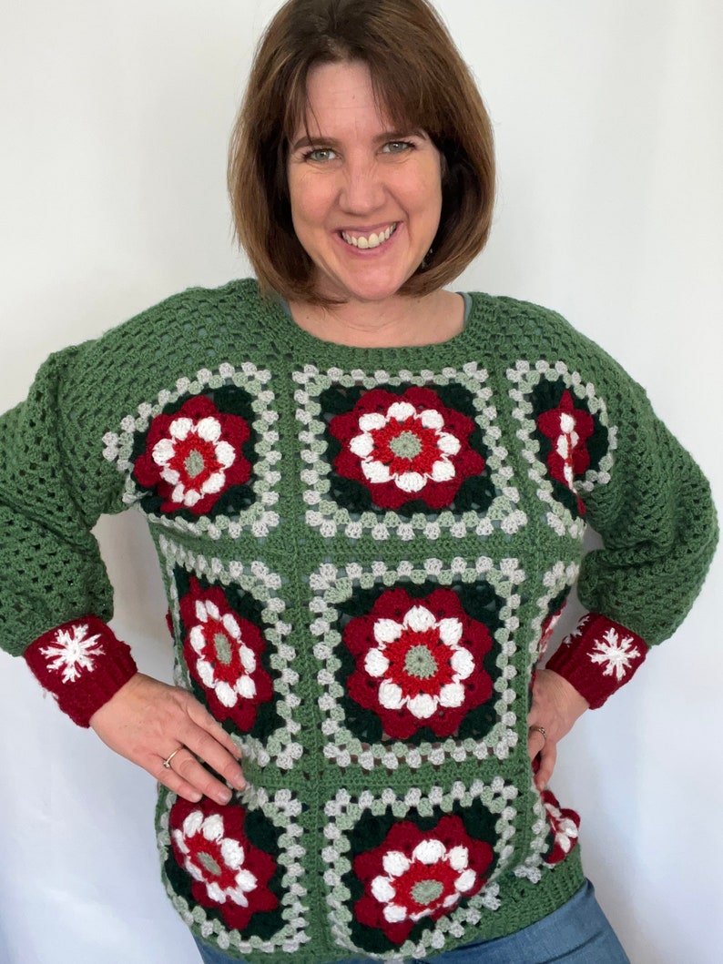Granny Square Jumper Crochet Jumper Crochet Jumper Pattern - Etsy