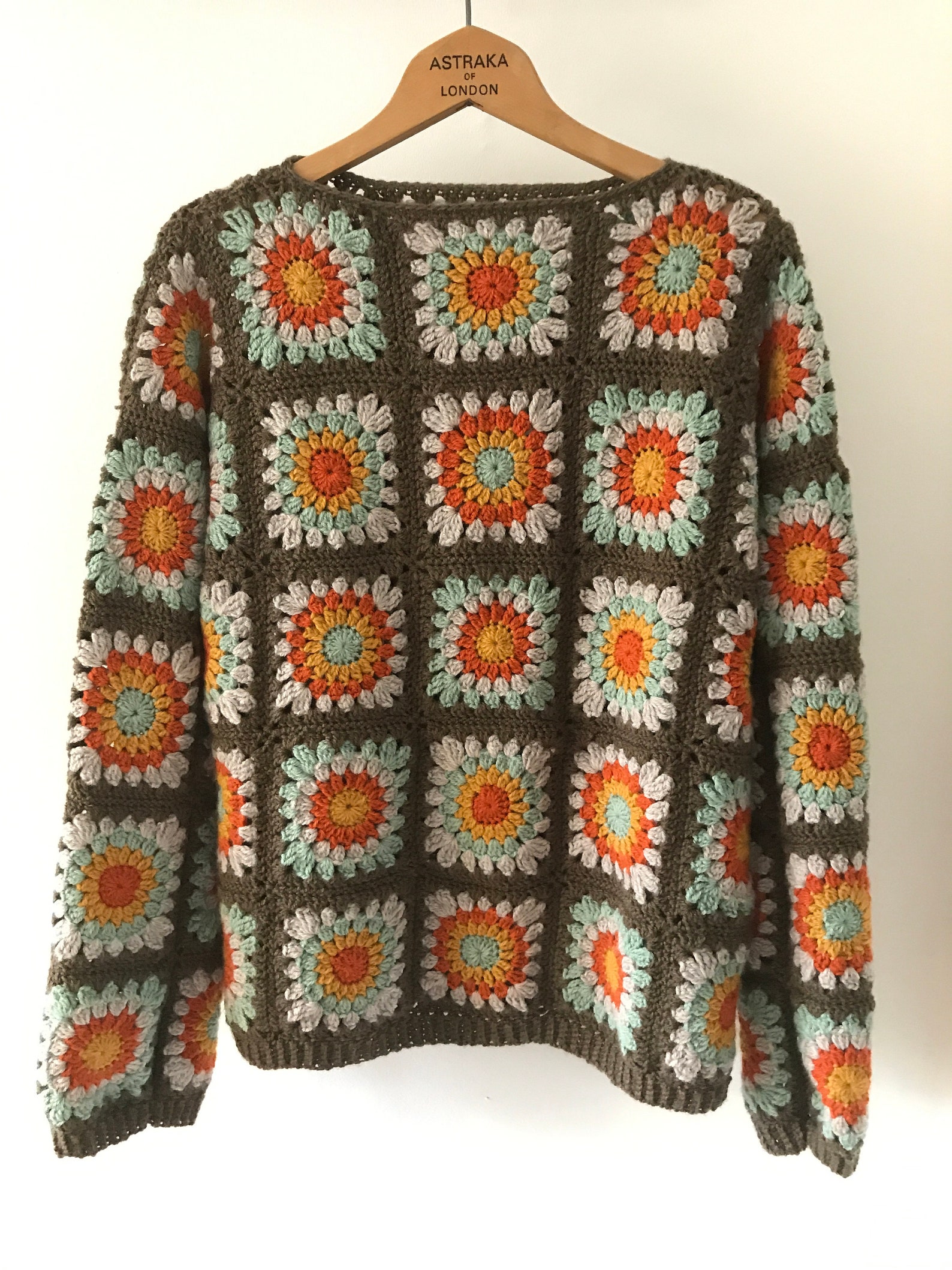 Granny Square Jumper Pattern, Crochet Jumper Pattern, Crochet Sweater ...