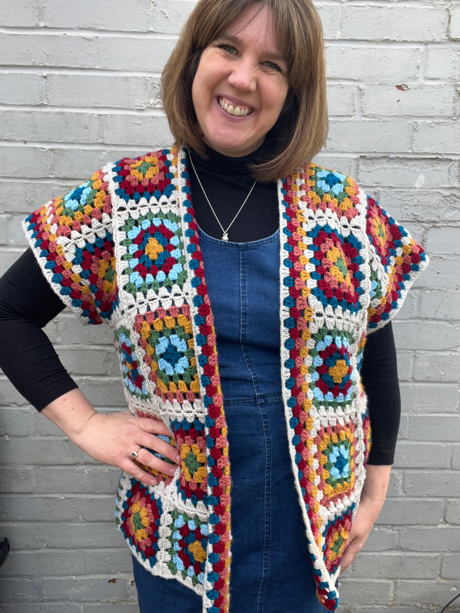 Crochet Jacket Pattern, Granny Square Jacket Pattern, Crochet Waistcoat ...