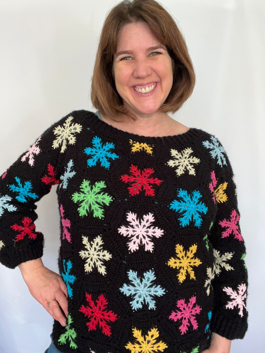 Granny Square Jumper Pattern, Crochet Jumper Pattern, Granny Square ...