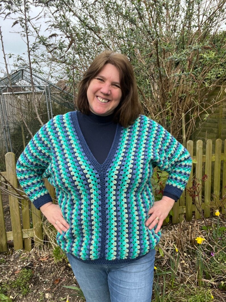 Crochet Jumper Pattern, Crochet Sweater Pattern, Granny Square Jumper ...