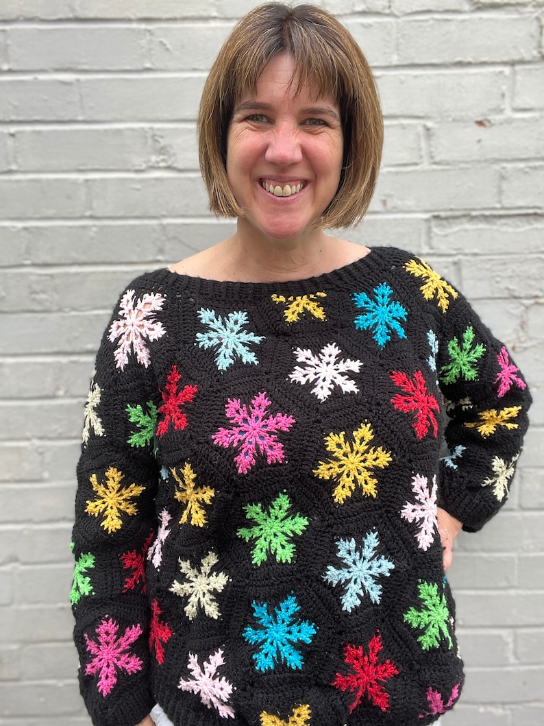 Granny Square Jumper Pattern Crochet Jumper Pattern Granny - Etsy