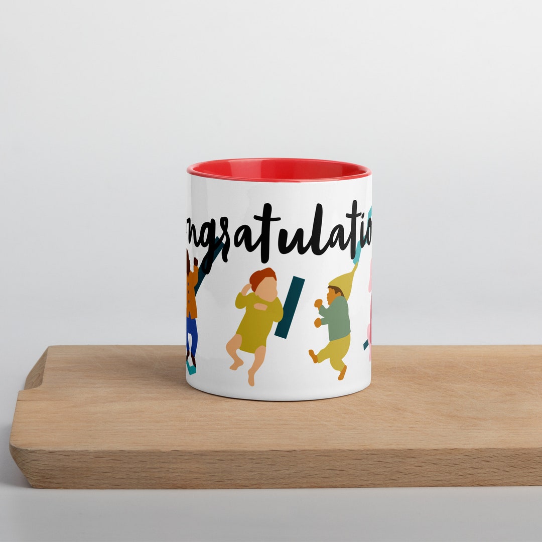 Congratulation 11 Oz or 15 Oz Mug With Color Inside - Etsy