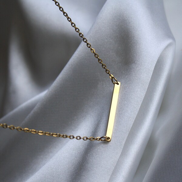 Gold Stick Necklace - Etsy