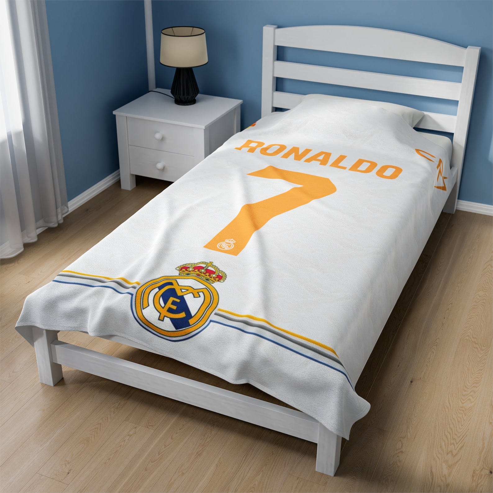 Cristiano Ronaldo Velveteen Plush Blanket, Real Madrid Soccer Jersey ...